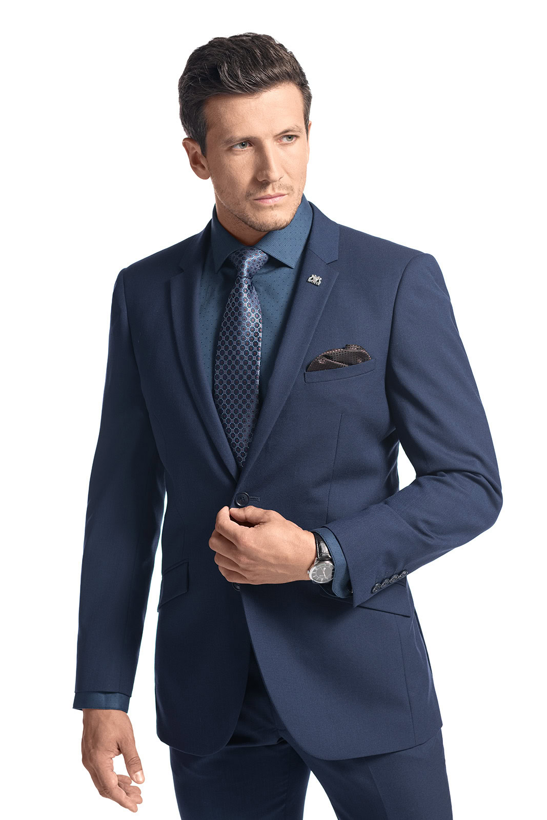 Tmavomodrý pánsky oblek BANDI Hilario Marin - BANDI